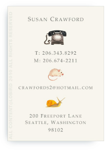 personalized illustrated calling cards for adults by Laurie Rohrbach ...